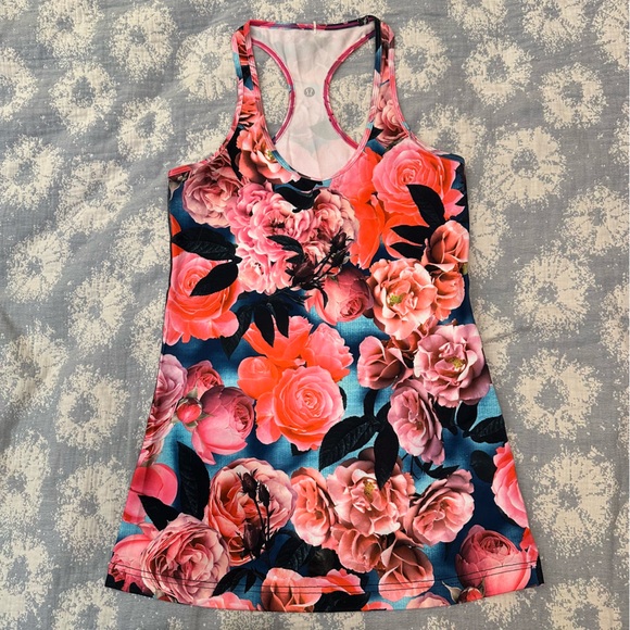 lululemon athletica | Tops | Lululemon Cool Racerback In Secret Garden ...